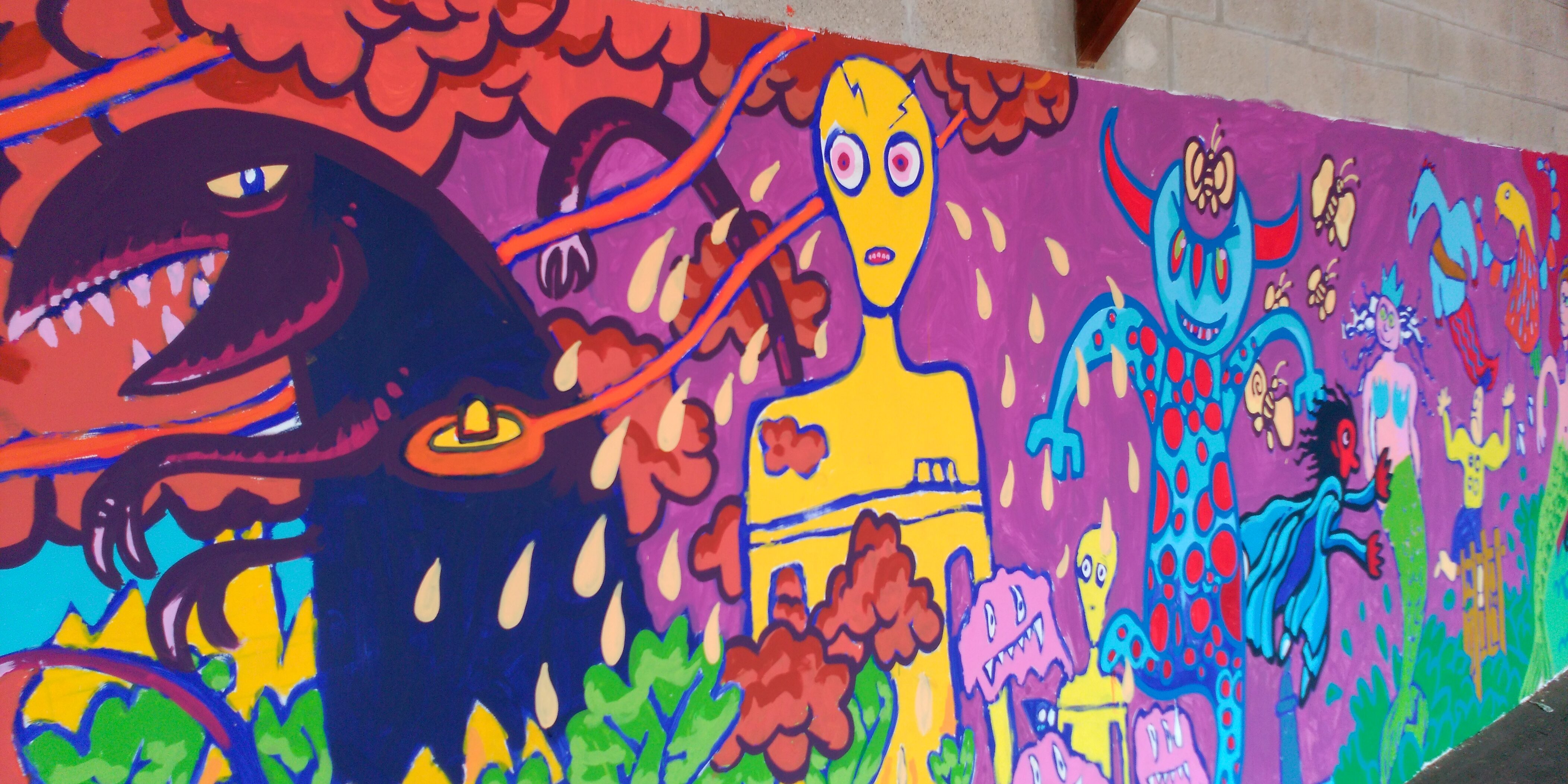 Fresque réalisée par les enfants au cours des TAP – Mairie de Grisy-Suisnes Fresque réalisée par les enfants au cours des TAP – Mairie de Grisy-Suisnes